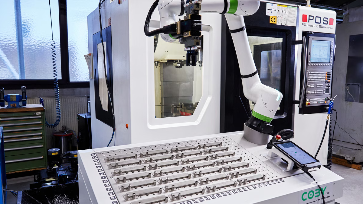 RoboJob has experience in automating CNC machines from POS - Robojob